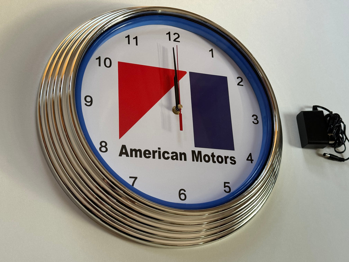 American Motors Neon Clock – AMC Parts Warehouse